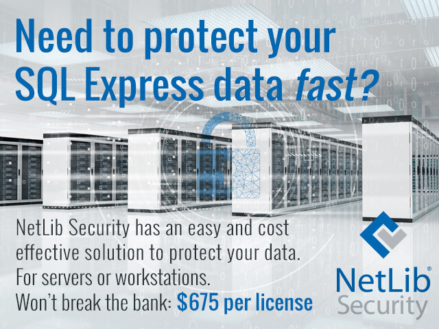 Need To Encrypt Your Sql Express Data Netlib Security